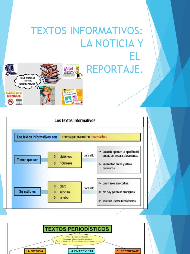 texto informativo noticia y reportaje ACOTADO | PDF