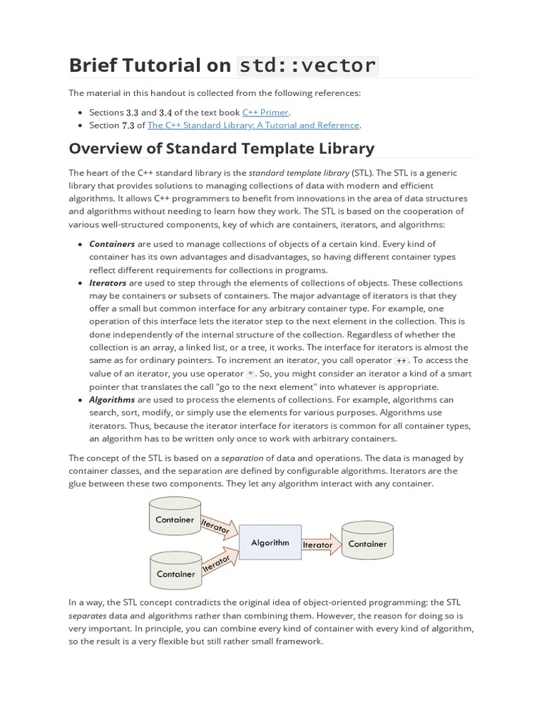 Handout Vectors | Download Free PDF | Programming | Constructor (Object Oriented Programming)