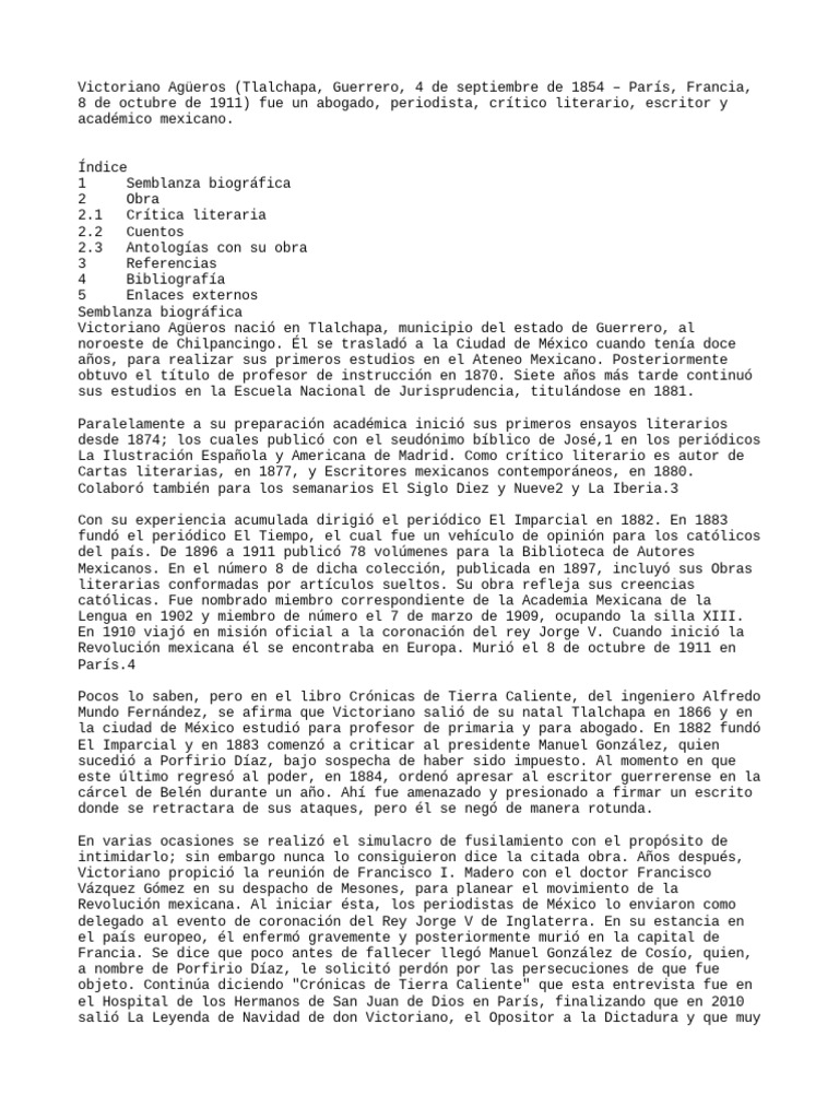 Victoriano Agueros | PDF