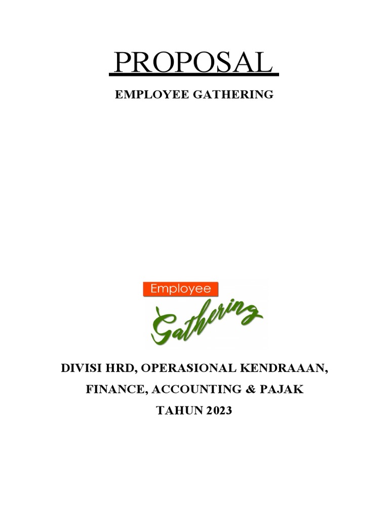 Proposal Employee Gathering 2023 | PDF
