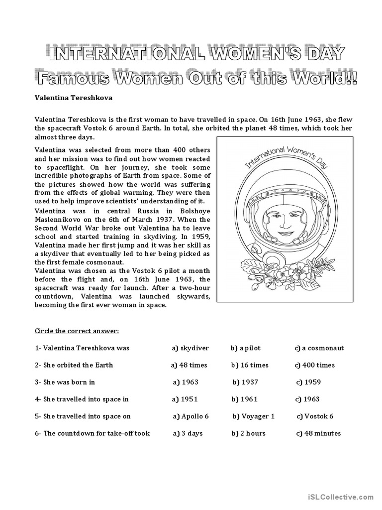 Women's Day - Famous Space Women | PDF | Spaceflight | Outer Space