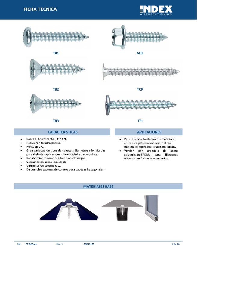 Ficha Tecnica de Pijas Cabeza Redonda | PDF