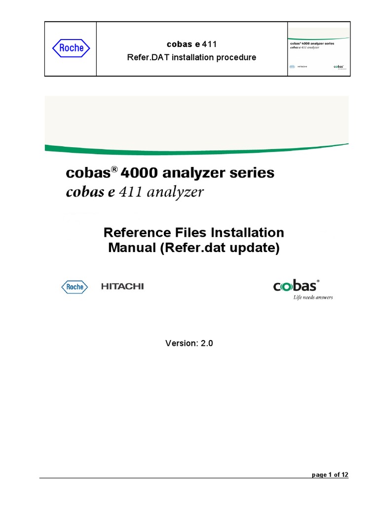 Cobas e 411 Reference Data 4.15 | PDF | Usb Flash Drive | Computer File