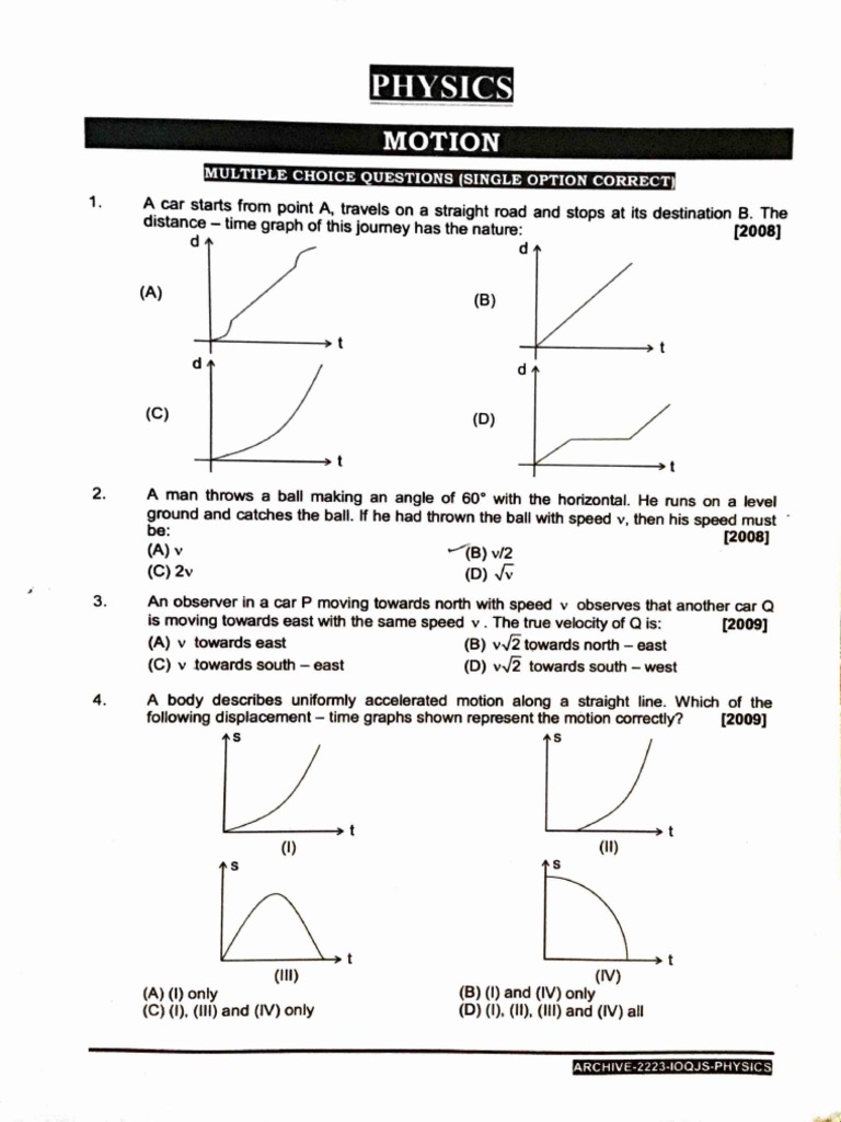Archive Physics Nsejs (Kinematics) | PDF
