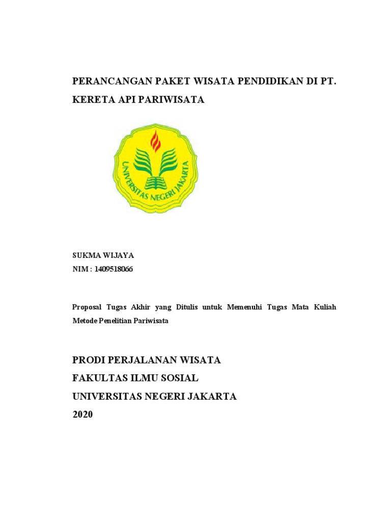 (Fix) Ta - Perancangan Paket Wisata Pendidikan Railtour Di PT Ka Wisata 1 (20210713 - 221806 ...