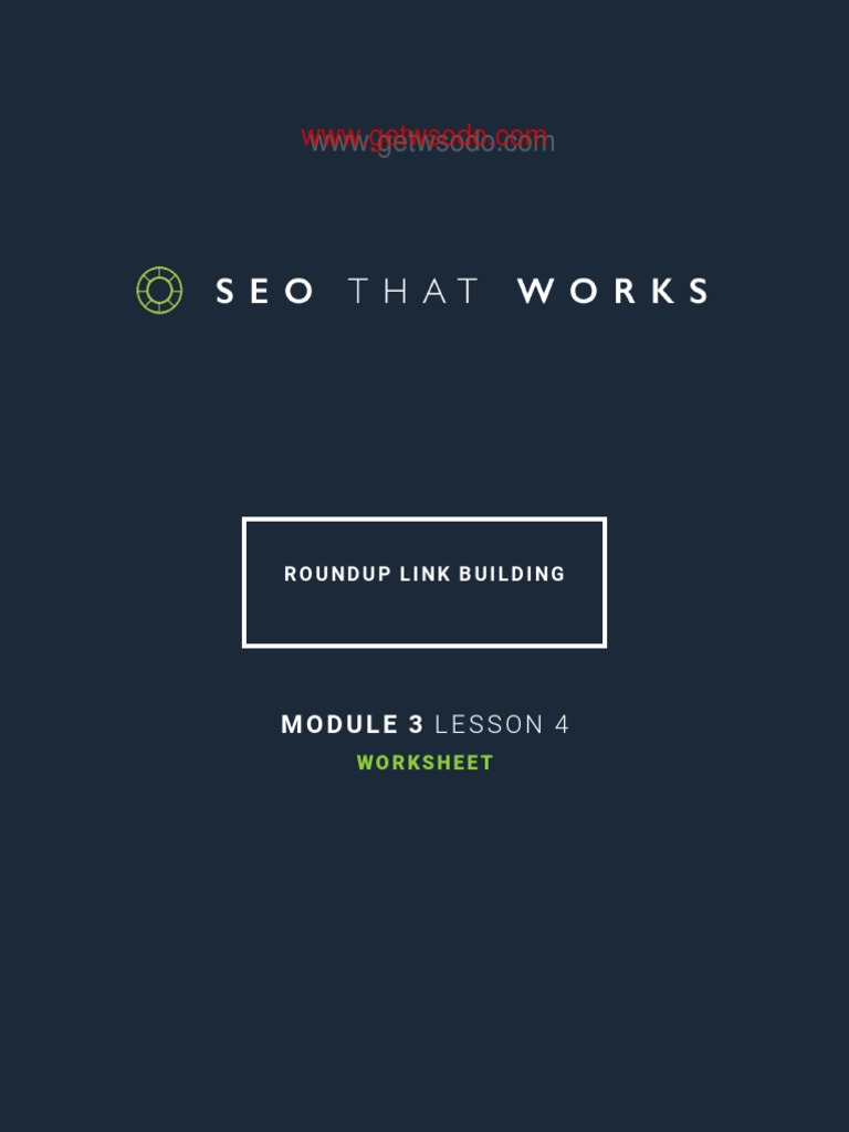 Module 3 Lesson 4 Worksheet | PDF | Search Engine Optimization | Blog