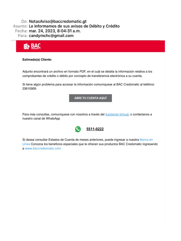 Estimado (A) Cliente:: Asistente Virtual | PDF | Bancos | Tarjeta de crédito