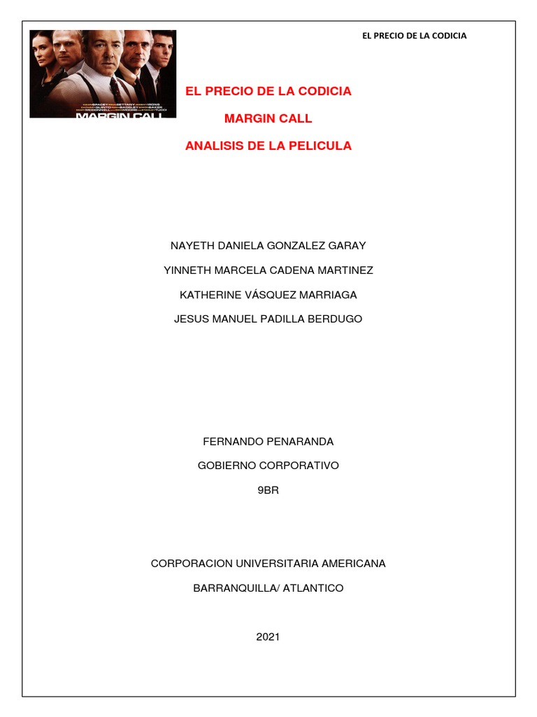 Examen El Precio de La Codicia | PDF | Mercado (economía) | Precios