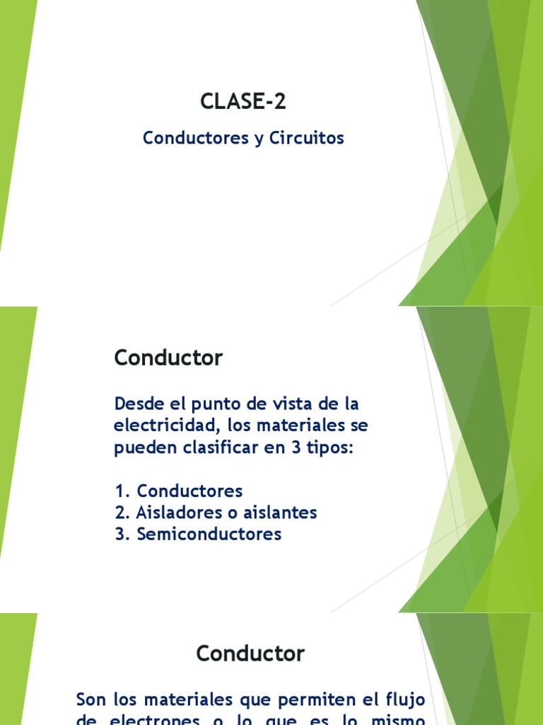 Clase-2: Conductores y Circuitos | PDF | Conductor electrico | Electricidad