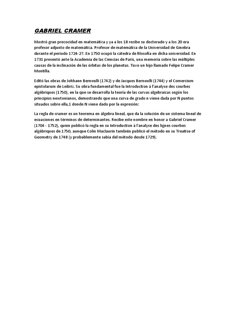 Gabriel Cramer | PDF