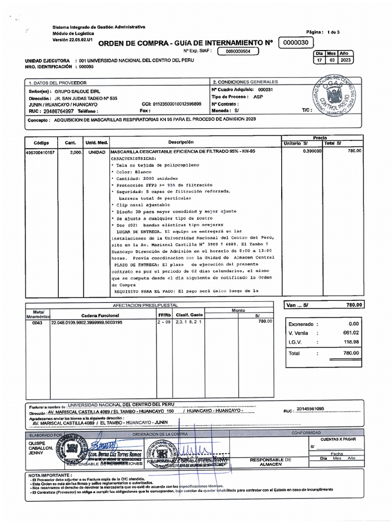 Orden de Compra | PDF