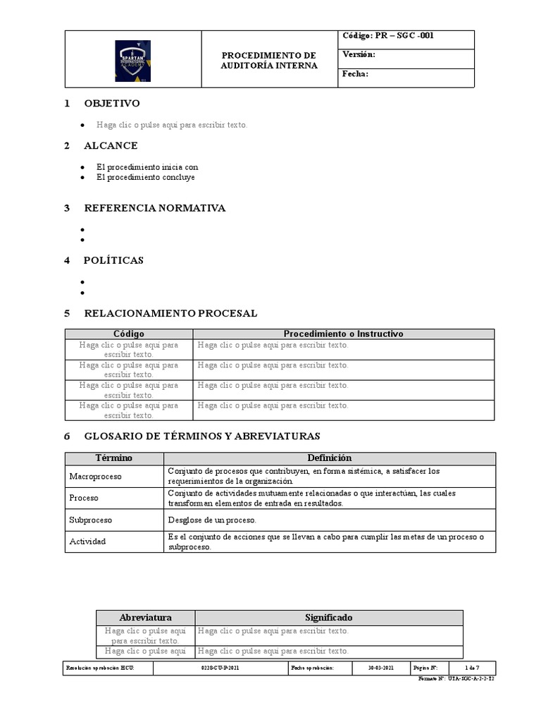 Formato para El Levantamiento de Procesos | PDF