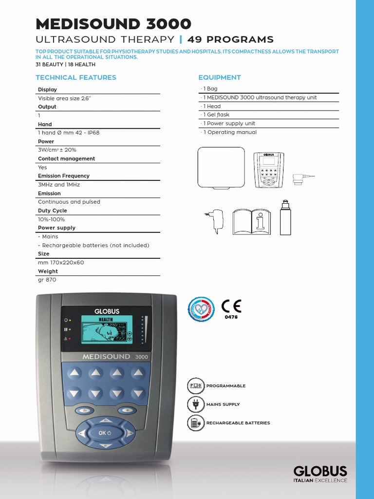 Medisound 3000: Ultrasound Therapy | PDF | Osteoarthritis | Massage