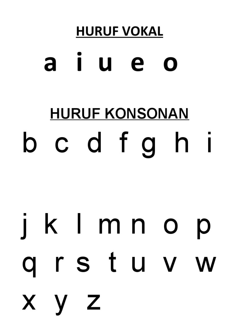Huruf Vokal: Aiueo | PDF