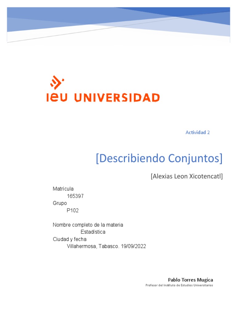 Act2 Calculo de Estadística | PDF | Estadísticas | Mediana