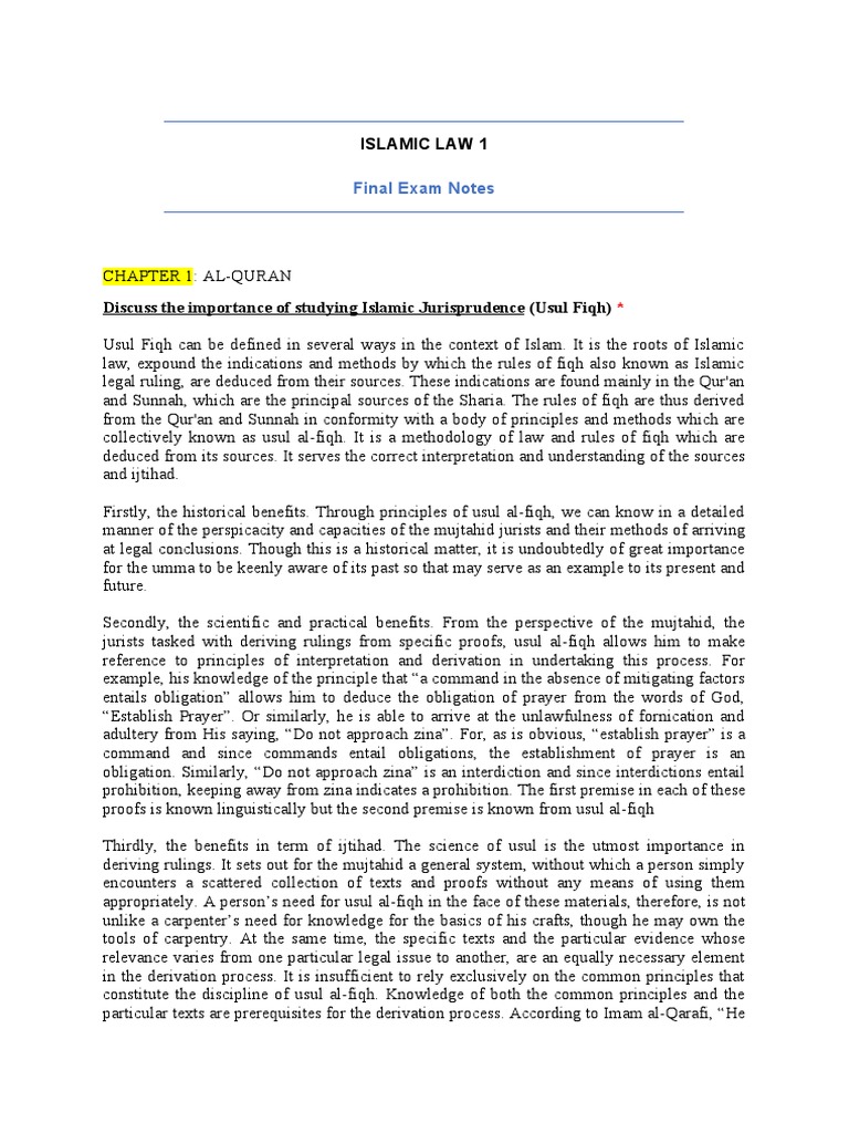 An Insightful Overview: Classifying Islamic Legal Rulings and Exploring ...