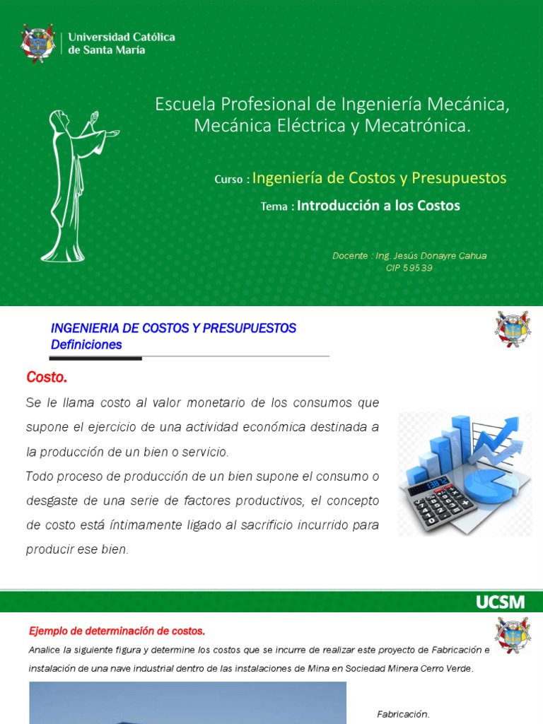 Sesion 02 - Costos y Presupuestos | PDF | Costo | Presupuesto