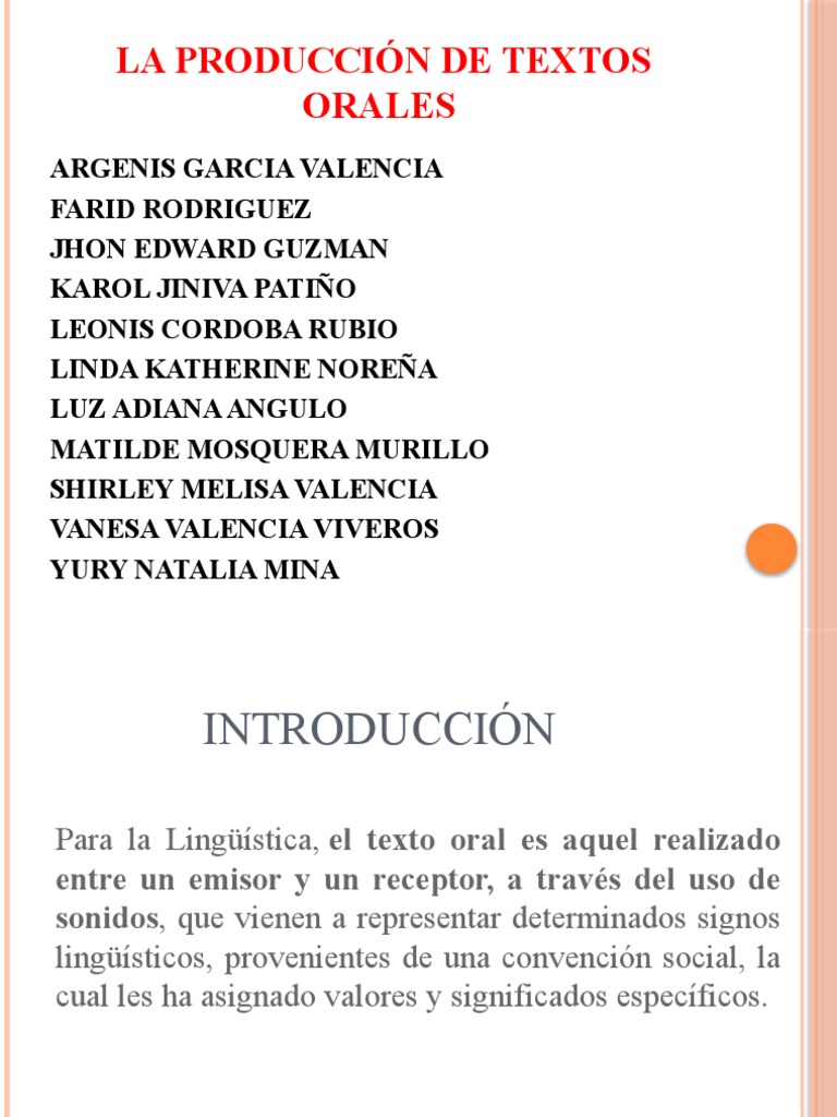 La Produccion de Textos Orales | PDF | Pensamiento | Ensayos