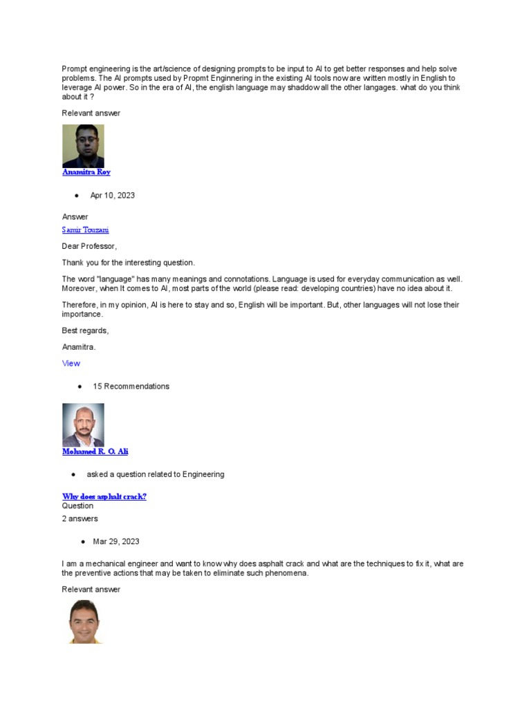 Anamitra Roy: Samir Touzani | PDF | Road Surface | Artificial Intelligence