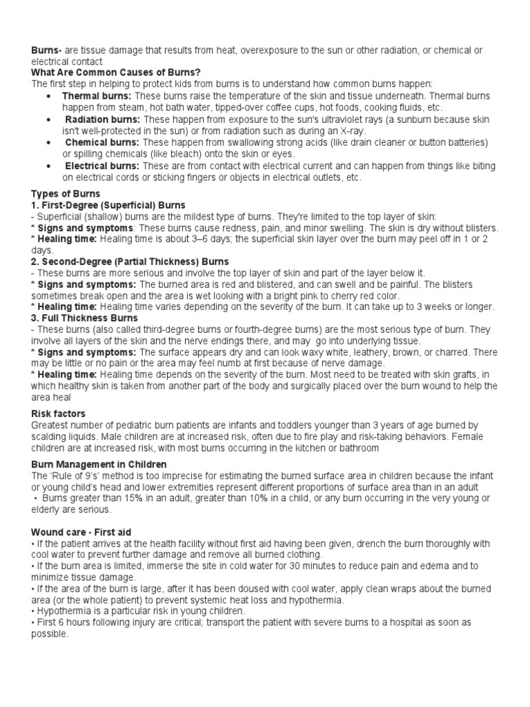 Burns | PDF | Burn | Injury