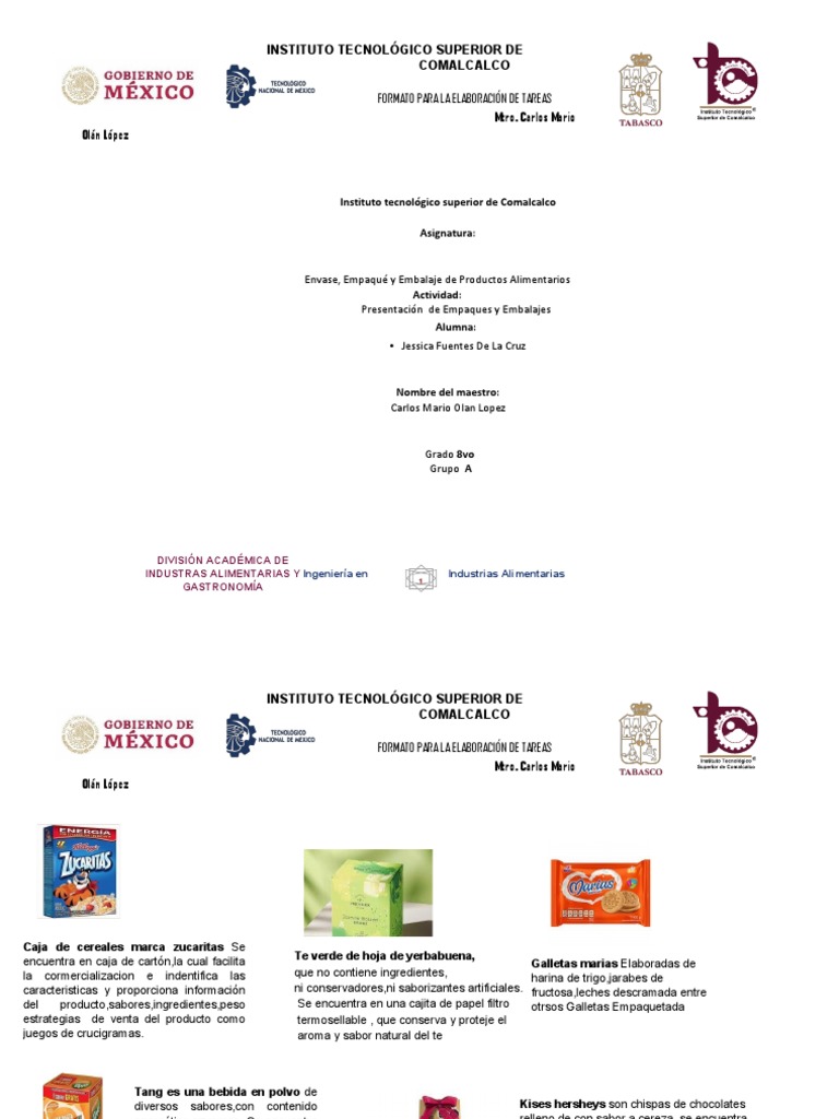 Tema 2 - Presentacion | PDF | Mayonesa | Comida y bebida