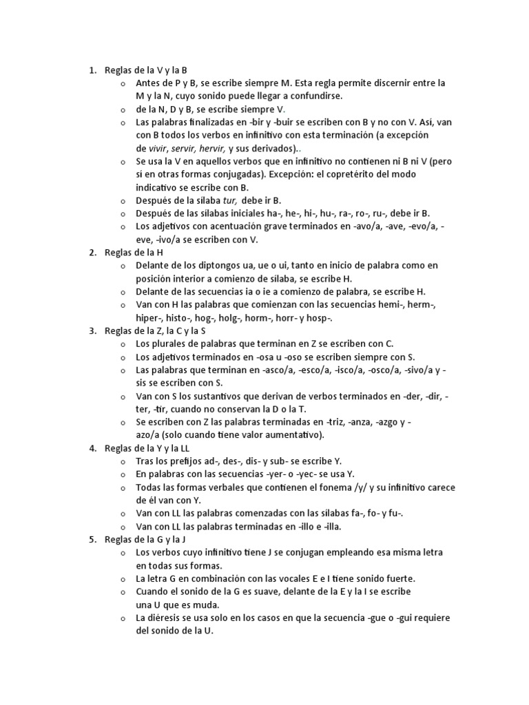 10 Reglas Ortográficas Esenciales | PDF