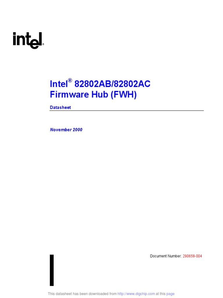 Intel 82802 Firmware Hub | PDF