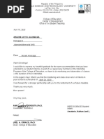 Internship Partnership Request to DOH | PDF