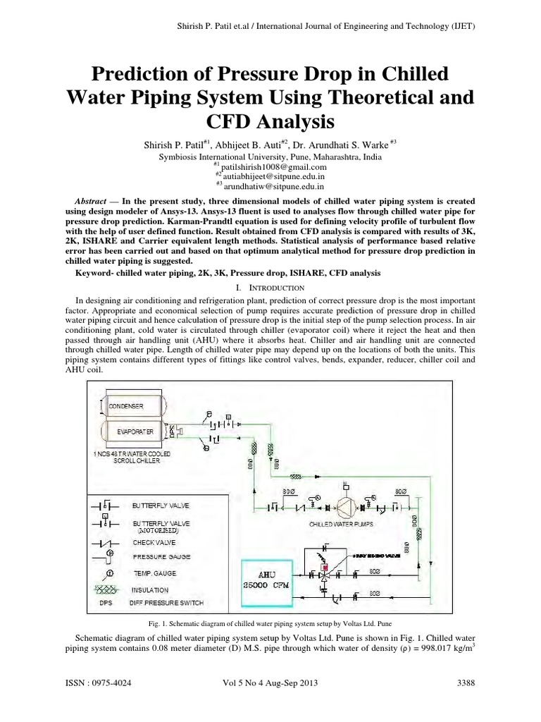 Chilled Water Piping Pressure Drop Analysis | PDF | Computational Fluid ...