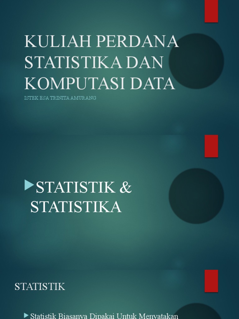 Statisti Dan Komputasi Data | PDF