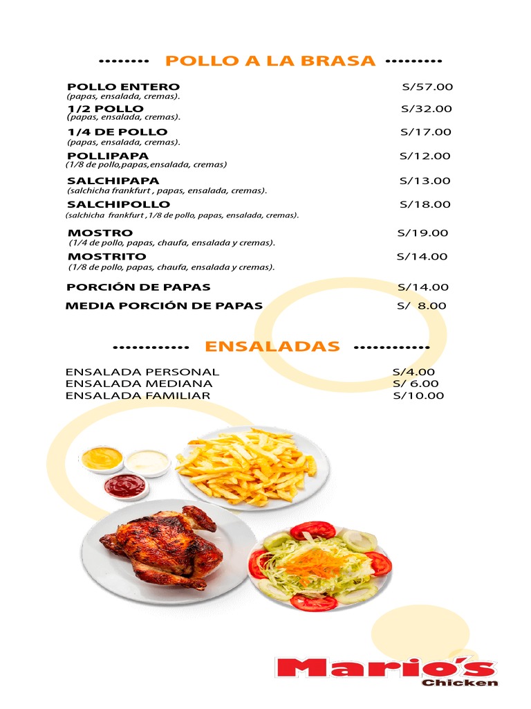 CARTA MARIOS CHICKEN | PDF