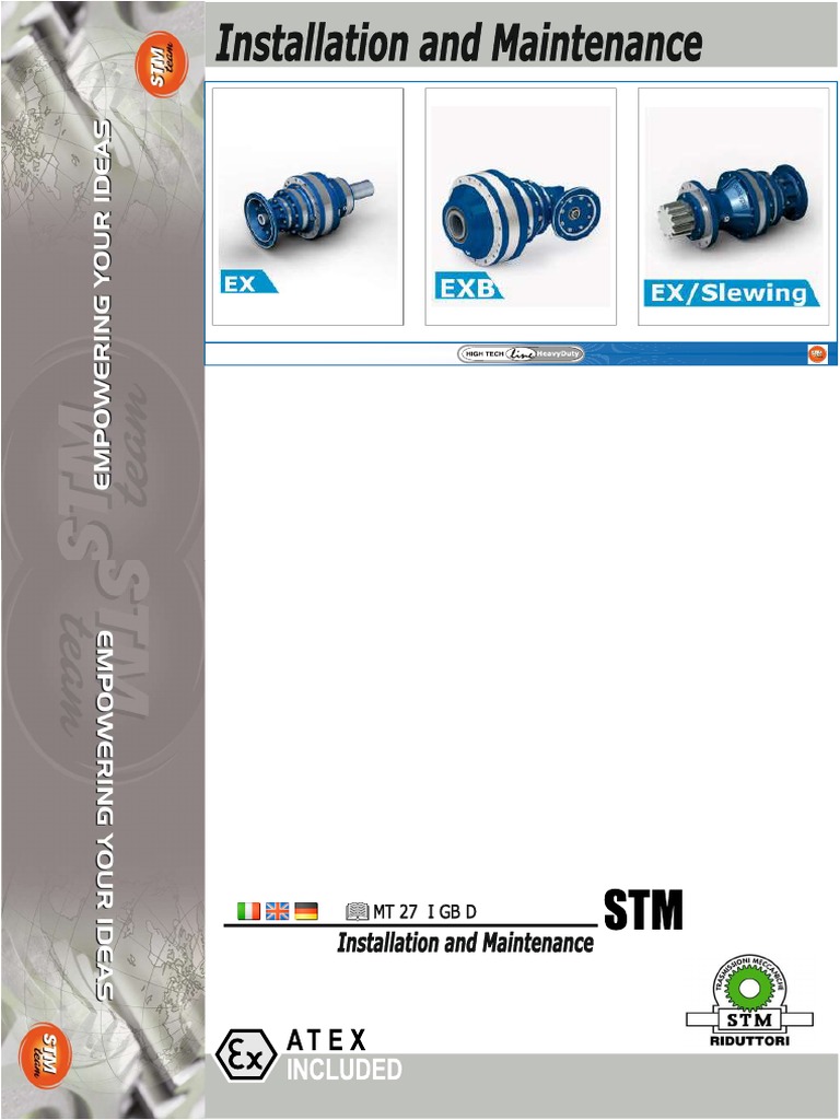 STM Planetary Gearbox M&I Catalogue | PDF