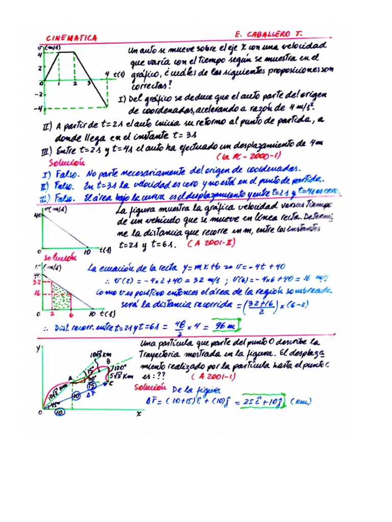 CINEMATICA Problemas Scaneados | PDF
