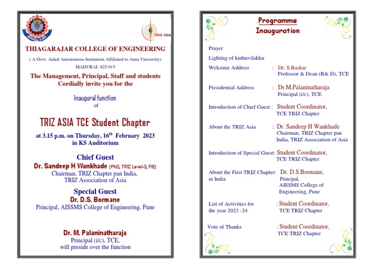 Inaugural Invitation | PDF