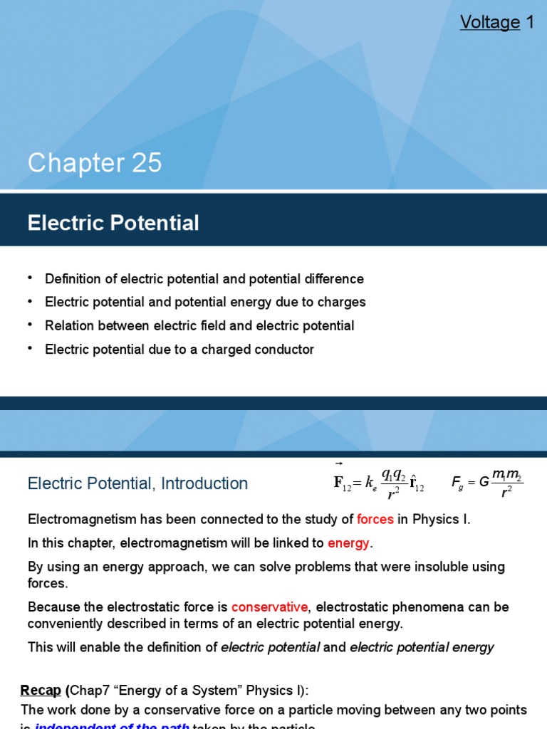 AP10009 Chap25 | PDF | Potential Energy | Electronvolt