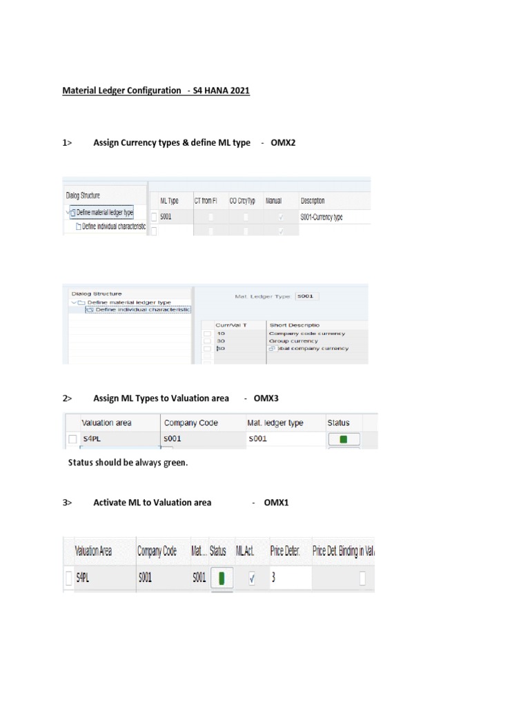 Material Ledger Configuration PDF