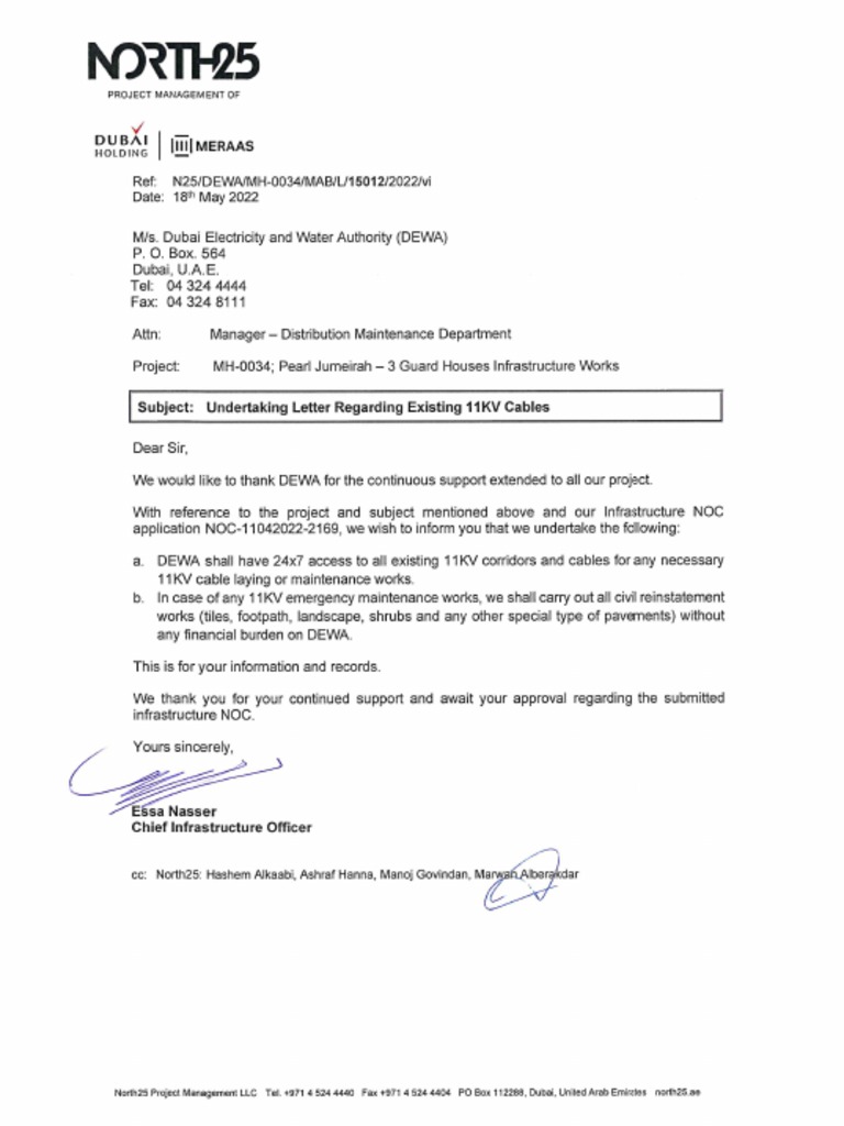 N25 Undertaking Letter | PDF