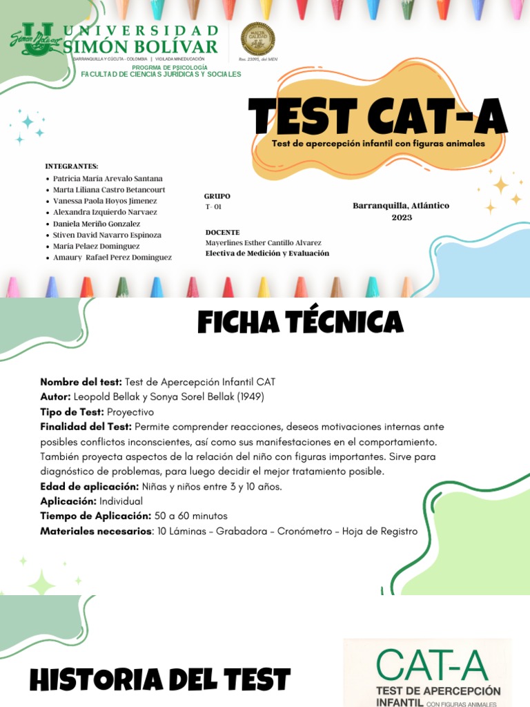 TEST CAT-A | PDF | Las emociones | Comportamiento