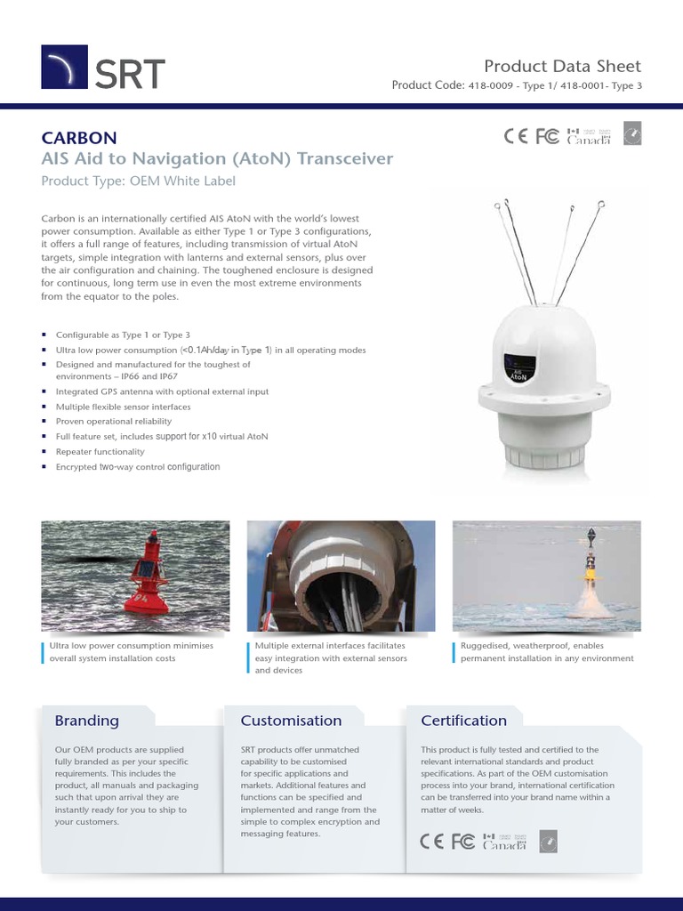 Ultra low power AIS AtoN transceiver with rugged design | PDF | Telecommunications Engineering ...