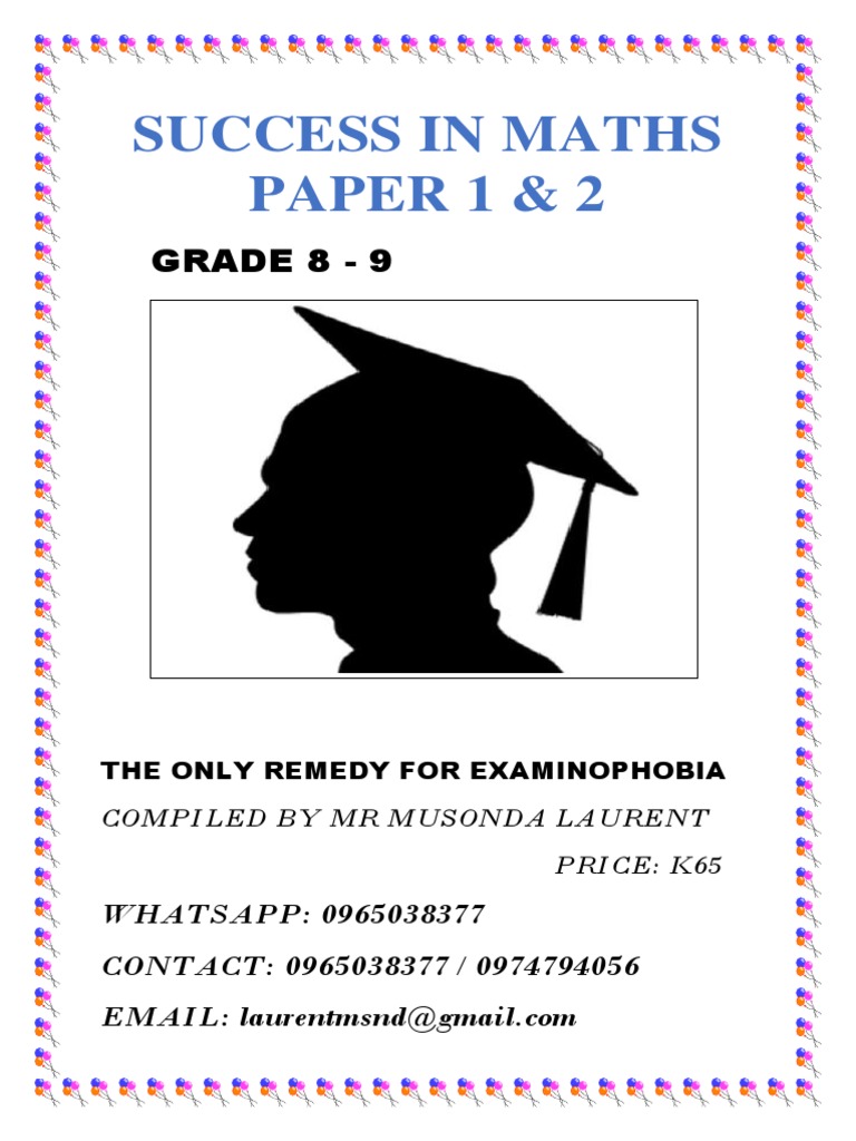 SUCCESS IN MATHS GRADE 8 and 9 | PDF | Function (Mathematics) | Triangle