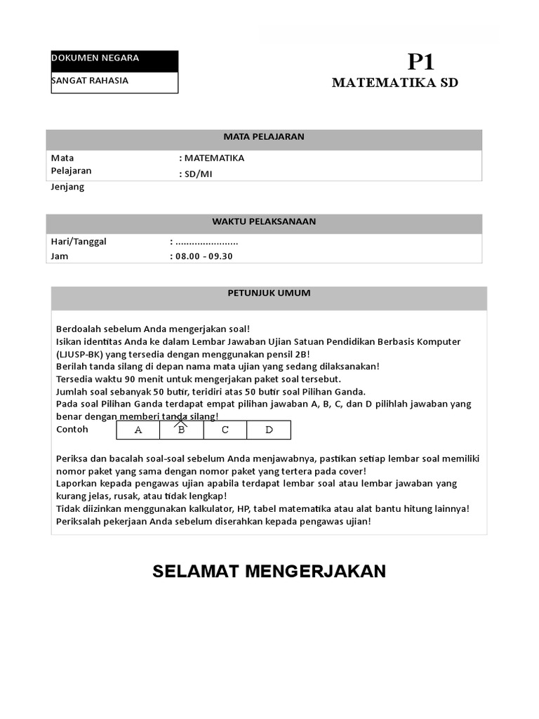 Soal MTK | PDF | Metode & Bahan Ajar