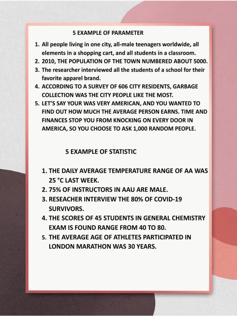 5 Example of Parameter | PDF