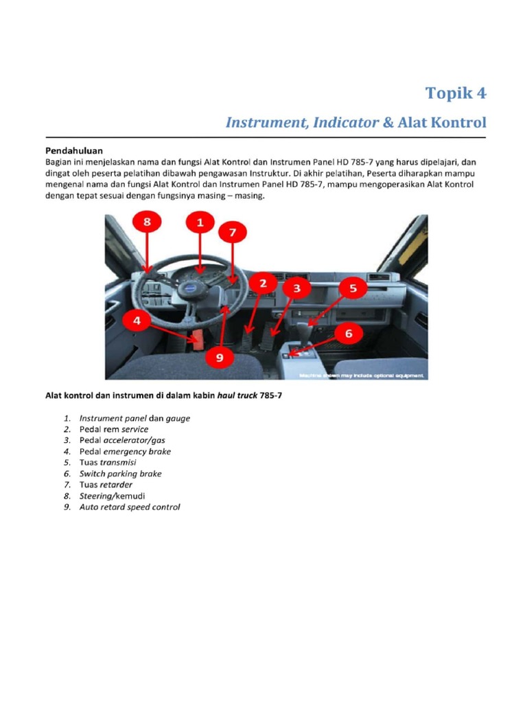 Instrumen Panel Dan Indikator HD 785-7 | PDF