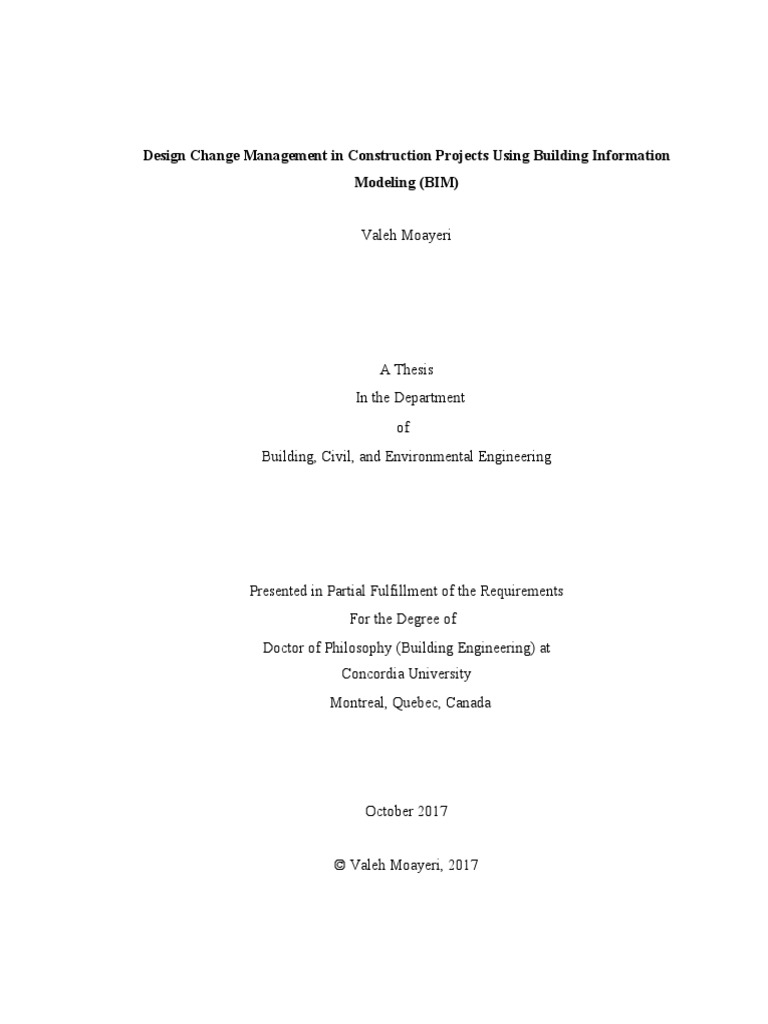 Design Change Management in Construction Projects Using Building ...