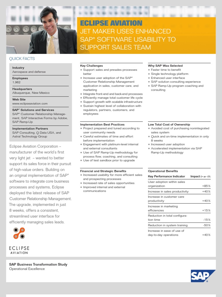 Eclipse Aviation CRM Business Transformation Study | PDF | Customer ...