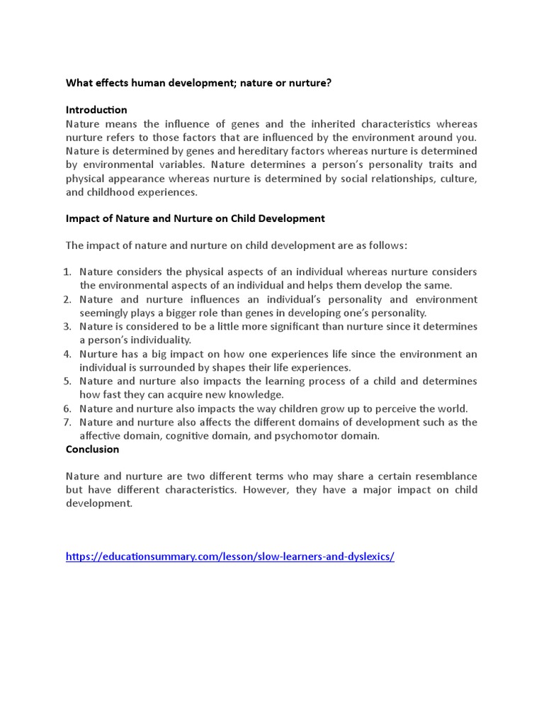 Human Development: Nature or Nuture? | PDF | Gender | Gender Studies