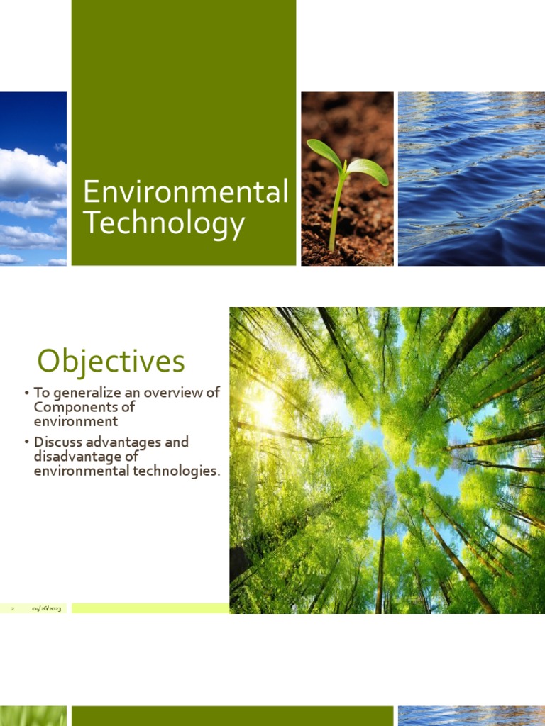 Environmental Tech: Overview & Impact | PDF | Environmental Technology ...