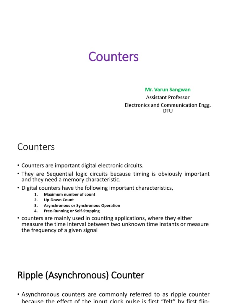 Counters 1 | PDF | Digital Technology | Electrical Engineering