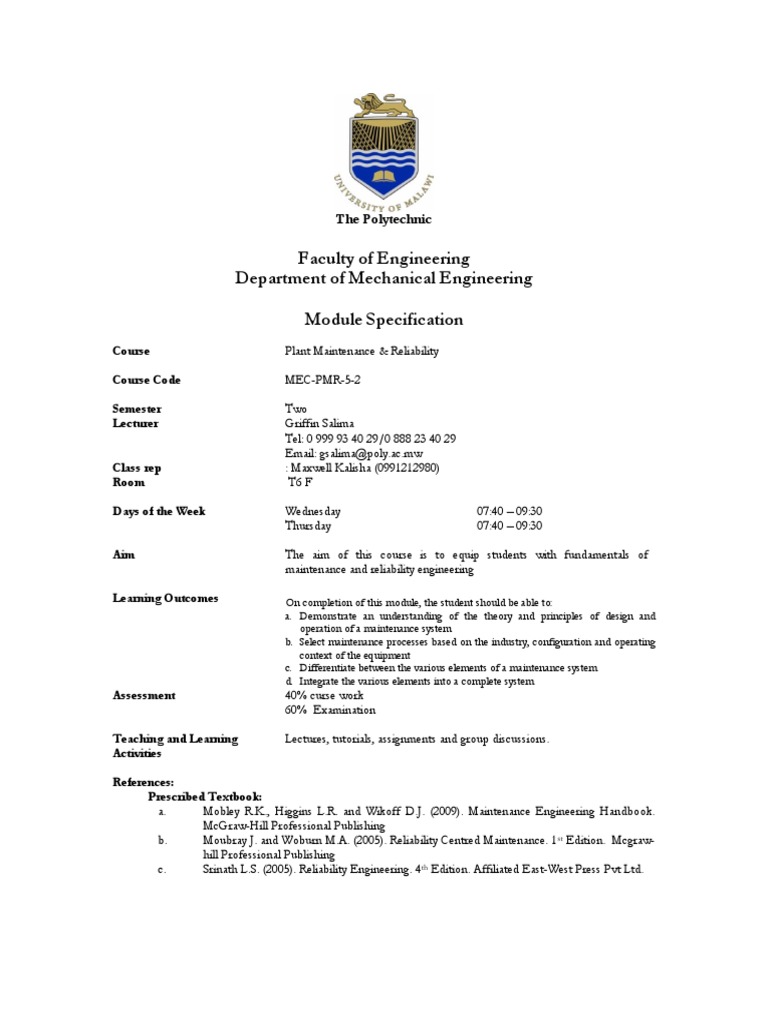 PMR Yr 5 Work Plan | PDF | Reliability Engineering | Engineering