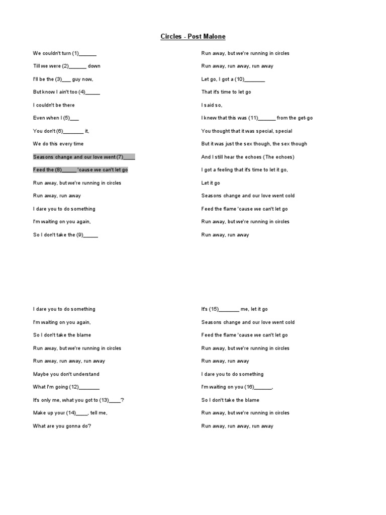 Post Malone - Circles | PDF